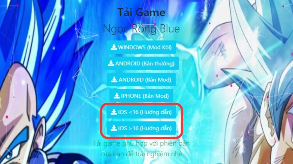 Cách tải Ngọc Rồng Blue trên điện thoại Android, IOS - Meey3D